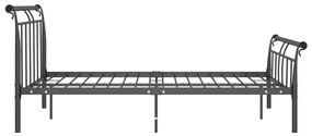 vidaXL Rám postele černý kovový 140 x 200 cm