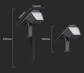 LED Solution Solární zahradní svítidlo nástěnné/zapichovací 1,3W CCT 23996