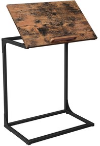 Příruční stolek na notebook, vintage hnědý, černý | VASAGLE