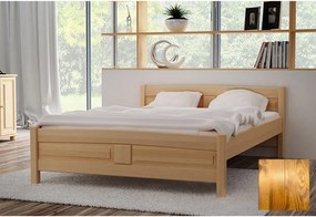Expedo Vyvýšená postel ANGEL + pěnová matrace DE LUX 14 cm + rošt ZDARMA, 80 x 200 cm, dub-lak