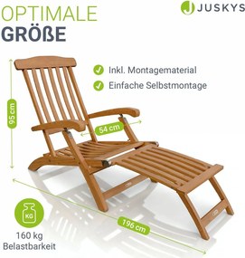Juskys Skládací zahradní lehátko Evia Provedení: 1 ks