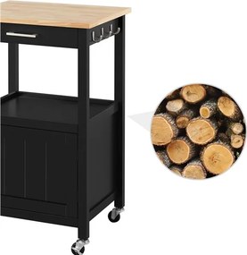 Kuchyňský vozík Yaheetech – černá (255735525574)