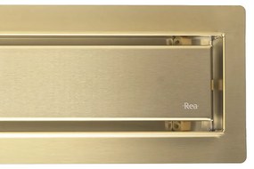 Rea Neox, nerezový odtokový žlab 70 cm, zlatá matná, REA-G4893