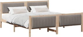 Rám postele Hnědá a taupe 180 x 200 cm Masivní borovicové dřevo 3394306