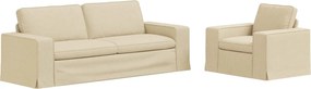 Set pohovek 2 ks Krémová textil 3407593