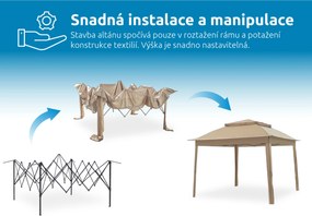 Marimex | Zahradní altán Marimex Vista 3x3 m - béžový (poškozený obal) | 109705740