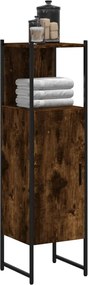 vidaXL Koupelnová skříňka 33x33x120,5 cm kompozitní dřevo [842469] Barva: kouřový dub