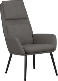 Relaxační křeslo se stoličkou světle šedé textil 3097768