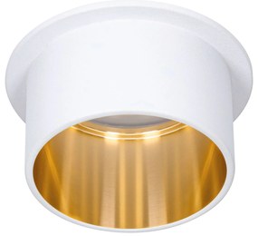 Paulmann 93380 LED Gil, bodovka v bílo-zlaté úpravě, 1x6,5W LED 2700K tříkrokové stmívání, prům. 6,8cm, IP44