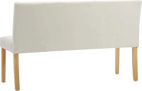 Lavice 140 cm krémová samet 288577