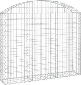 Klenutý gabionový koš 150 x 30 x 120/140 cm pozinkované železo 153446