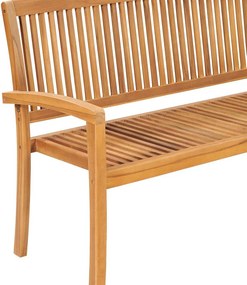 Stohovatelná zahradní lavice s poduškou 159 cm masivní teak 3063309