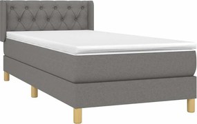 Box spring postel s matrací tmavě šedá 80 x 200 cm textil 3130466