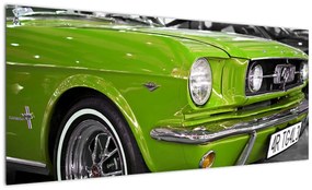 Zelené auto - obraz (100x40cm)