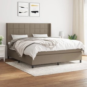 Box spring postel s matrací taupe 160x200 cm textil 3131445