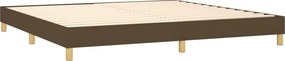 Box spring postel s matrací tmavě hnědá 200x200 cm textil 3140884