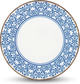 Bílý/modrý porcelánový talíř ø 25 cm Azul – BonBistro