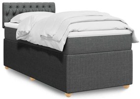 Box spring postel s matrací tmavě šedá 90x200 cm textil 3287347