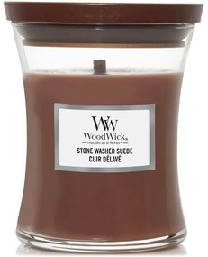 WoodWick – svíčka Stone Washed Suede (Semiš), 275 g