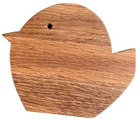 Dřevěný ptáček | masiv dub| 17,5 x 14 x 4 cm