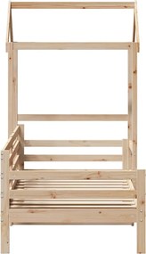Válenda se střechou 80 x 200 cm masivní borové dřevo 3282200