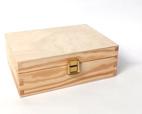 Dřevěná krabička na čaj s šesti přihrádkami a zapínáním II.