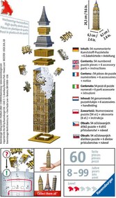 RAVENSBURGER Puzzle 3D Mini budova Big Ben 54 dílků plast 2411246