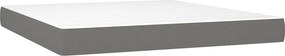 Box spring postel s matrací a LED tmavě šedá 160x200 cm textil 3133326