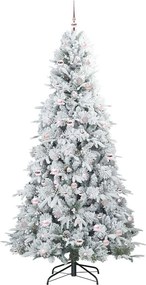 Umělý Skládací Vánoční Strom s stojanem Bílá 240 cm PE a PVC 3397512