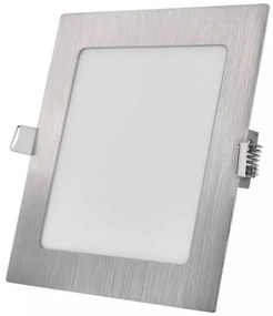 Emos lighting LED zápustný panel NEXXO, 17,5cm, 12,5W, CCT, čtvercový, černý/stříbrný Barva: Stříbrná