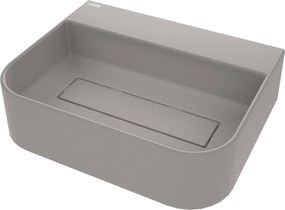Deante Arnika, granitové umyvadlo na desku 505x405x135 mm, šedá metalíza, DEA-CQA_SU5S