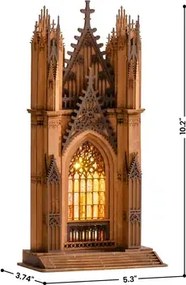 RoboTime 3D dřevěná skládačka Katedrála Twin Tower / 3D puzzle / LED o