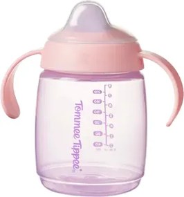Tommee Tippee Tréninkový hrneček se savičkou 240 ml 6m+ růžová