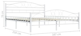 Rám postele bílý kovový 160 x 200 cm,  285304 HangarStore.cz