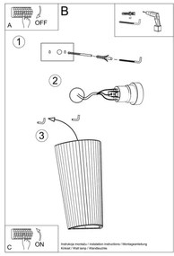 Sollux SL.0838 -  Nástěnné svítidlo LANA 1xE27/60W/230V
