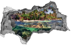 Wallmuralia Nálepka fototapeta 3D na zeď Tropická pláž 95x73 cm