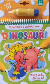 Omalovánky dinosauři omalovánka s vodním fixem: použij vodu, oživ barvy!