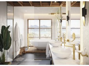 Hansgrohe AddStoris, kosmetické zrcadlo Ø 188 mm, leštěný vzhled zlata, HAN-41791990