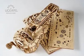 Ugears 3D dřevěné mechanické puzzle Hurdy-Gurdy / od 14 let / 292 dílk