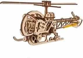 Ugears 3D dřevěné mechanické puzzle MINI Helicopter / od 14 let / 167