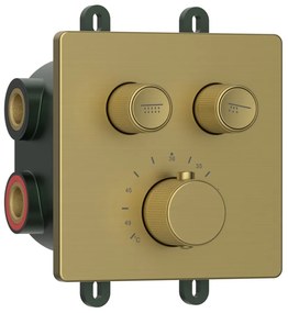 Sapho Sapho, SMARTSELECT podomítková sprchová baterie, box, 2 vývody, zlato mat, RP042GB