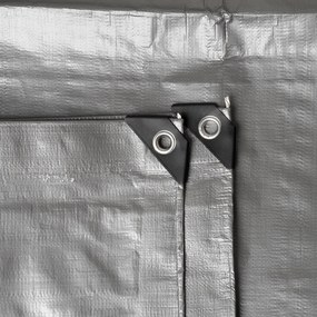 Plachta Procraft ST6x8 200g/m2 nepromokavá s oky 6x8 m stříbrná | ST6x8