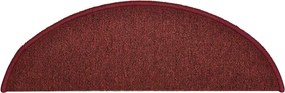 Schodové rohože 15 ks 56 x 17 x 3 cm bordó půlkulaté 322372