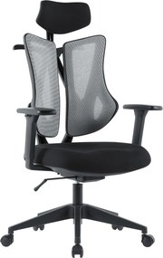 Ergonomická kancelářská židle AVENTO - šedá síťovina