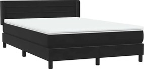 Box spring postel s matrací černá 160x210 cm samet 3318203