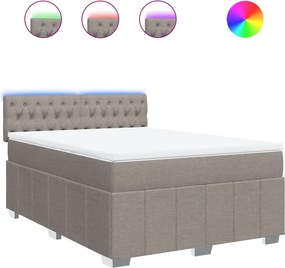 Box spring postel s matrací taupe 160x200 cm textil 3289430
