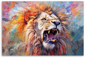 Gario Obraz na plátně Mohutný lev a barvy Rozměry: 60 x 40 cm