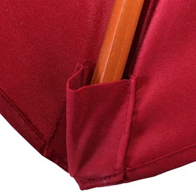 Slunečník Florida Ø 3m - polyester/dřevo - bordeaux