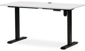 Autronic Kancelářský stůl Kancelářský stůl s elektricky nastavitelnou výší pracovní desky. Bílá deska. Kovové podnoží v černé barvě (LT-W140 WT)