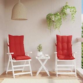 vidaXL Podušky na židli s vysokým opěradlem 2 ks látka oxford [377656] Barva: Červená